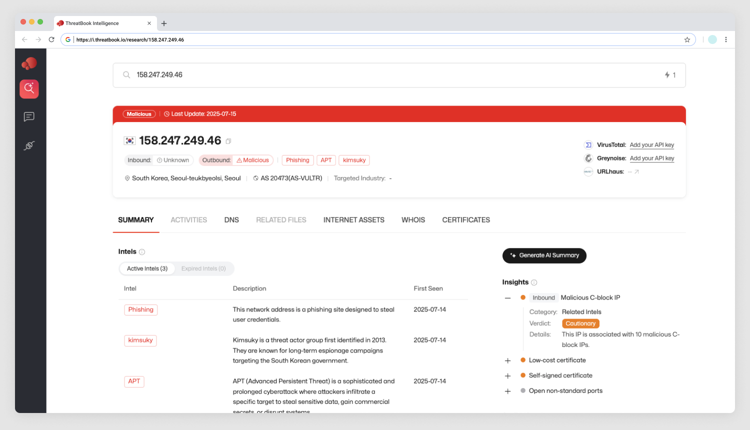 Cyber Threat Intelligence | ThreatBook CTI